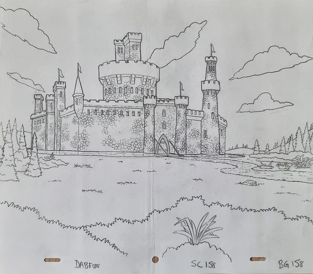 RARE SIMPSONS TV Show Original Background Animation Art Cel Drawing ...