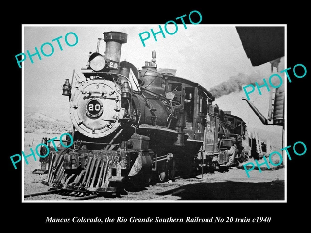 OLD HISTORIC PHOTO MANCOS COLORADO RIO GRANDE SOUTHERN RAILROAD TRAIN ...