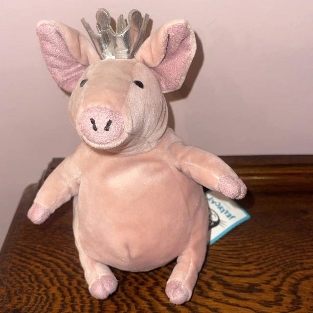 JELLYCAT LITTLE PETRONELLA Pig Princess 15cm Velour Soft toy/crown ...