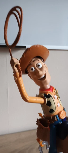 DISNEY TOY STORY Bull Riding Talking Woody Sounds Phrases Rare Mattel ...