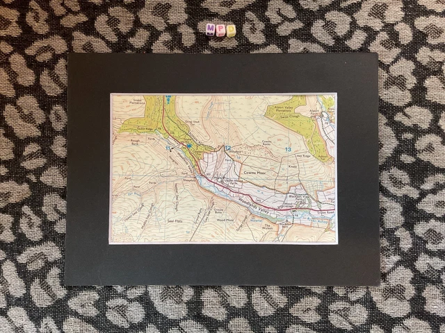VINTAGE OS TOURIST Map of The Lake District, RARE MOUNTED , Woodlands ...
