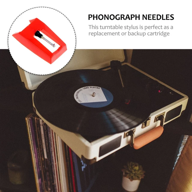 3PCS GRAMOPHONE RECORD Needle Stylus Gramophone Turntable Needle (Red ...