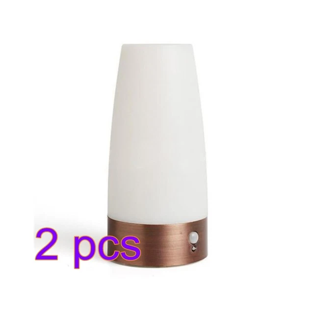 2 PACK HUMAN Sensor Light Toddler Table Lamp Motion Battery Powered ...
