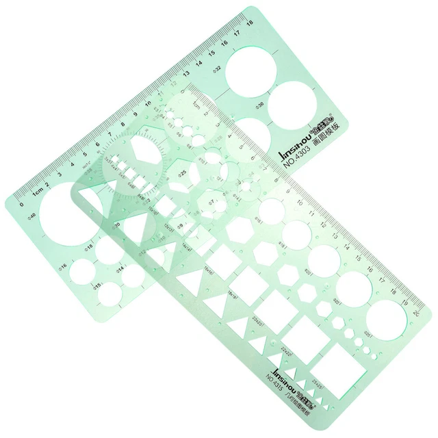 2 PZ RIGHELLO disegno righelli geometria modelli cerchio studente cavo ...