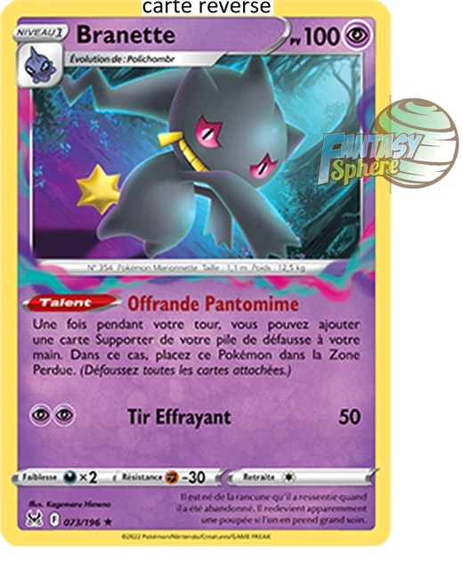 POKEMON 73/196_R BRANETTE Reverse EB11 Epee et Bouclier 11 Origine ...