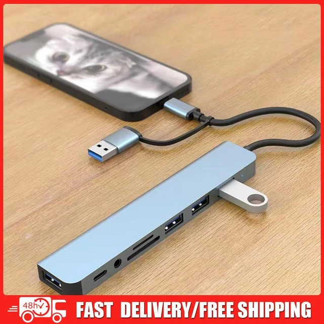 8 PORT USB C HUB Docking Station SD TF Card Reader for Huawei Tablet ...