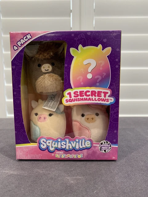 SQUISHMALLOW SQUISHVILLE UDDERLY Sweet Cow Squad 4 Pack BRAND NEW IN ...