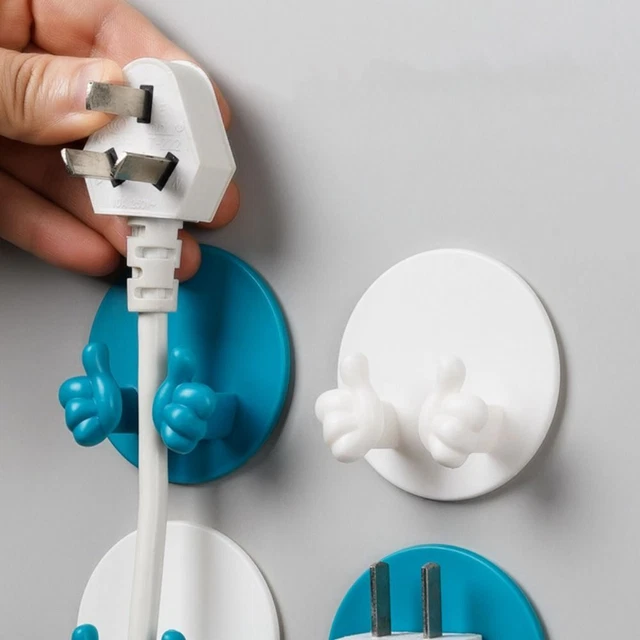 CABLE ORGANIZER SELF-ADHESIVE Thumb Key Holder Hook Plug Holder Bag ...
