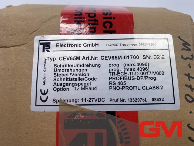 TR ELECTRONIC DREHGEBER CEV65M rotating encoder CEV65M-01700 4096/4096 ...