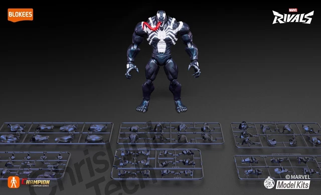 BLOKEES MARVEL RIVALS Venom Champion Class Poseable Model Kit Assembly ...