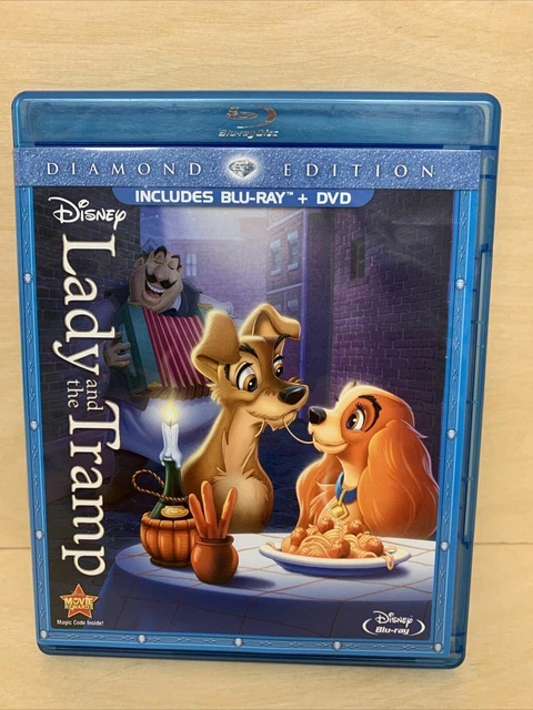 DISNEY LADY AND the Tramp (Blu-ray/DVD, 2012, 2 Disc Set) Diamond ...