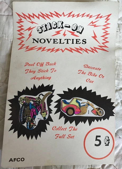 VTG &STICK ON Novelties" Vending Machine Display Monster & Motorbikes ...