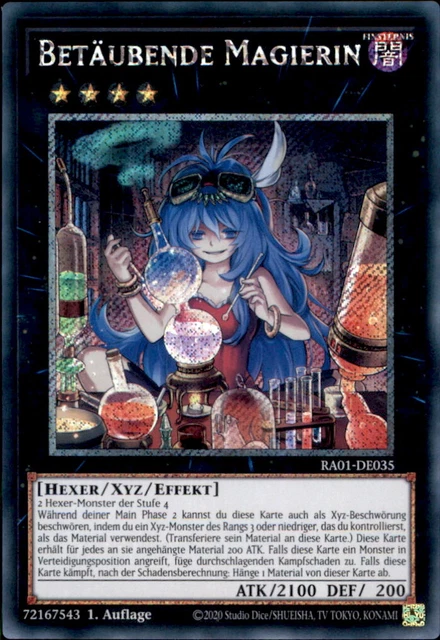 YUGIOH RA01-DE035 - Betäubende Magierin - Platinum Secret Rare EUR 1,10 ...