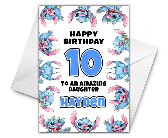 Lilo And Stitch Shirt Personalized 9th Birthday Card - Lilo & Stitch ...
