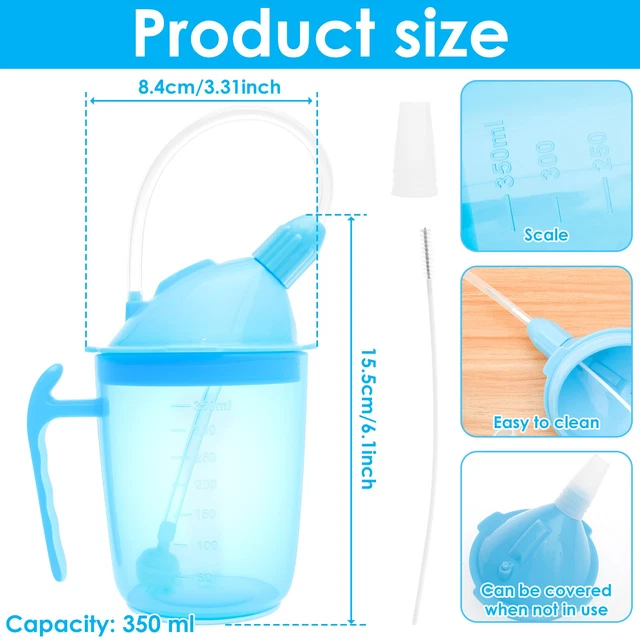 PP ELDERLY SPILL Proof Cup Good Sealing Adult Sippy Cup Adjustable ...
