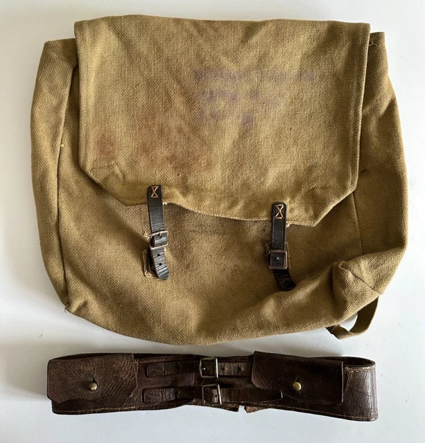 WW1 BRITISH ARMY Leather Belt & Webbing Backpack .Middx T.f. Regt ...