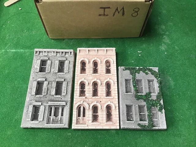 OO SCALE low relief brick buildings X 3pc Industrial Unit Set ( IM8 ...