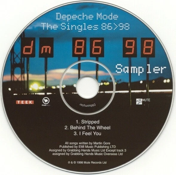 BELGIUM CD SAMPLER Promo Depeche Mode The Singles 86-98 Rare Comme Neuf ...