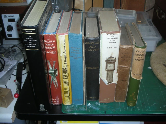 HOROLOGY SMALL LIBRARY of 10 books De Carle, Burton, Hope Jones, Hayden ...