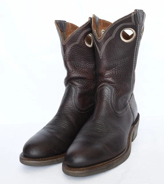 ARIAT TRAIL HAND Oiled Leather Buckaroo Western Cowboy Work Boots Mens ...