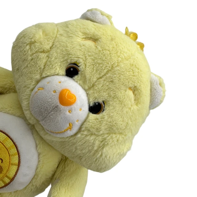 CARE BEAR SUNSHINE Stuffed Animal Teddy Bear Soft Yellow 2019 Fuzzy ...