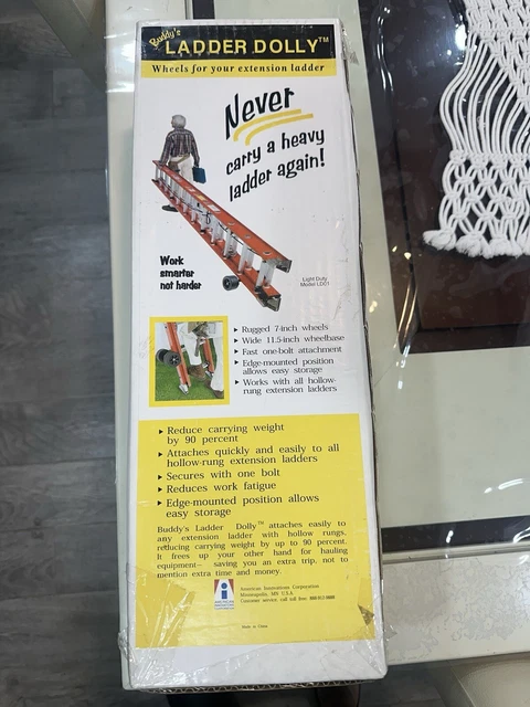 BUDDY'S LADDER DOLLY Wheels For Extension Ladder Model Ld01 Light Duty ...