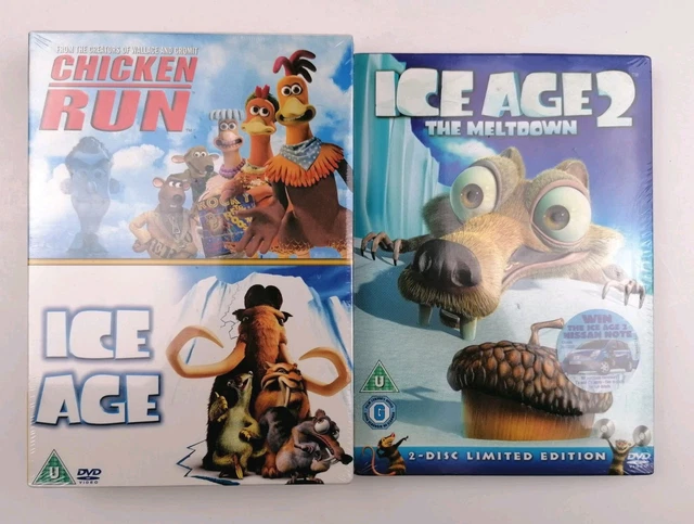 CHICKEN RUN - Ice Age 1 & 2 The Meltdown 2 Disc Limited Edition DVD Box ...