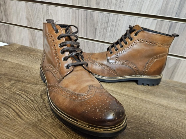 CLARKS BATCOMBE LORD Boots Mens Designer Soft Leather Tan Brogue Uk 7 G ...