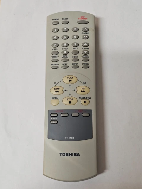 TOSHIBA VT-140 TV/VCR Combi Remote Vtv1400 Vtv1402B Vtv1402S Vtv1403B ...