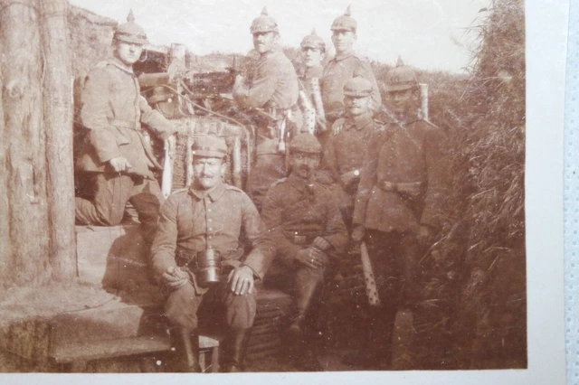FOTO SOLDATEN 1. Weltkrieg feldgrau Stosstrupp Grabenkeule Handgranate ...