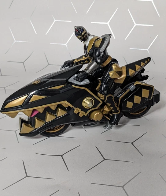 POWER RANGERS DINO Thunder Black Raptor Cycle Bike With Figure Bandai £ ...