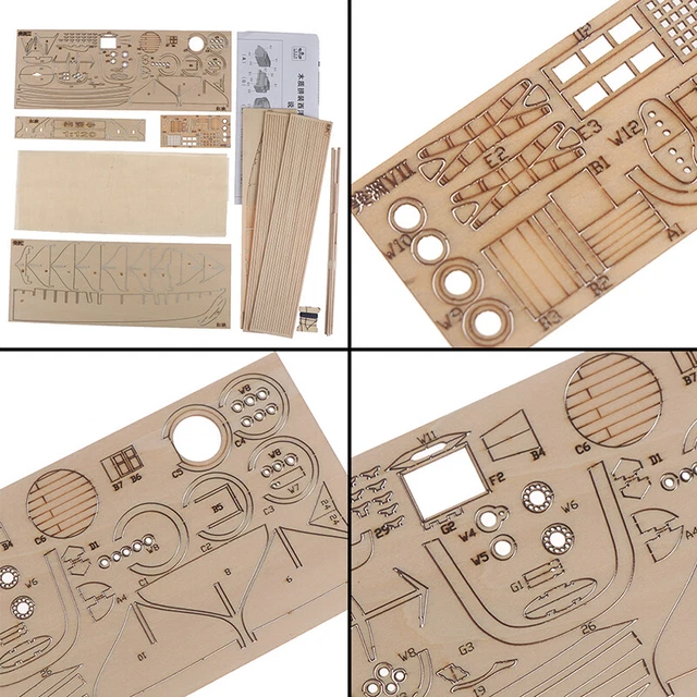 1:120 DIY WOODEN Assembly Sailing Ship Model Classic Sailing Boat ...