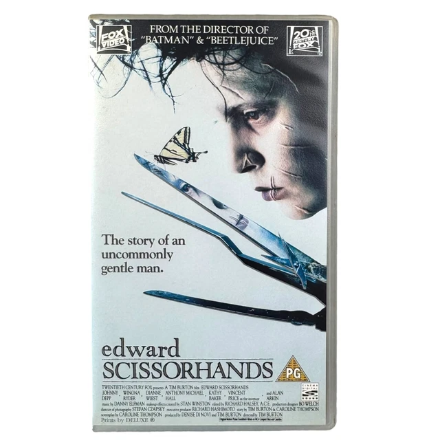 EDWARD SCISSORHANDS VIDEO VHS Film Movie Cert PG 1990 $19.95 - PicClick
