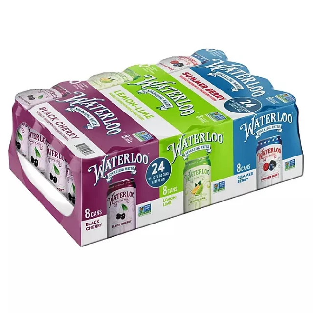 WATERLOO SPARKLING WATER Variety Pack (12 fl. oz., 24 pk.) £24.98 ...