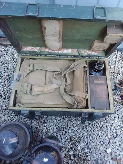 BRITISH ARMY POST WW2 Mine detector in Wooden Box Read Description £104 ...