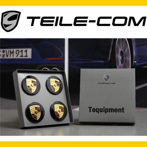 NEU+ORIG. PORSCHE RADZIERDECKEL/NABENDECKEL Satz (4 Stück) schwarz ...