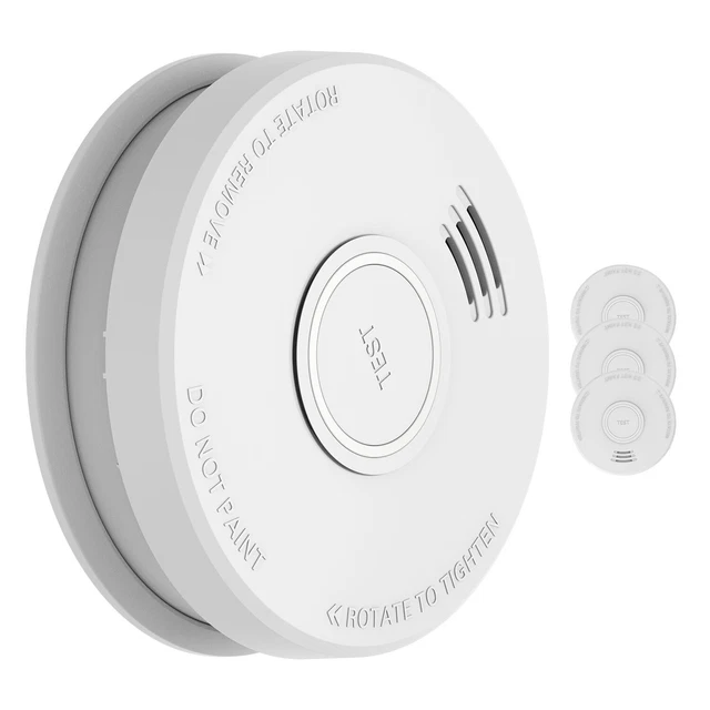SMOKE DETECTOR ALARM Pad Heat Detector Home Safety Fire Battery 85dB 4 ...