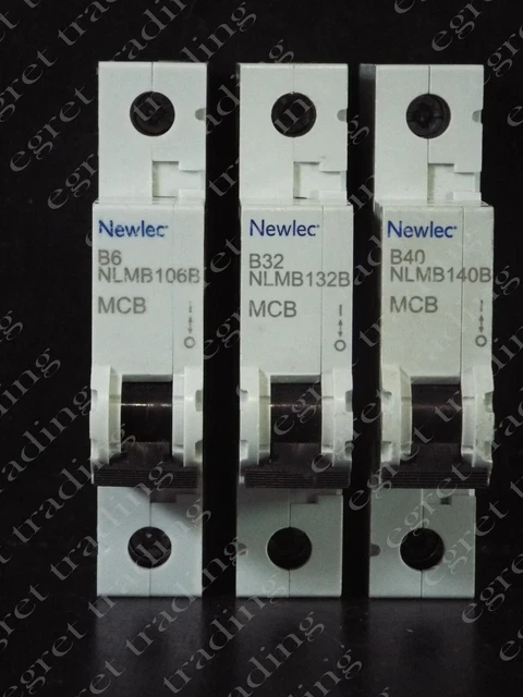 NEWLEC NLMB 6KA MCB Minature Circuit Breaker NEW Style £5.25 - PicClick UK