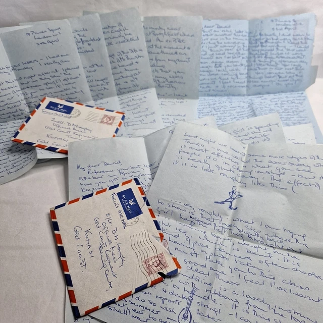 HANDWRITTEN LETTERS DAVID M Longley Gold Cost Military Training ,BBC ...