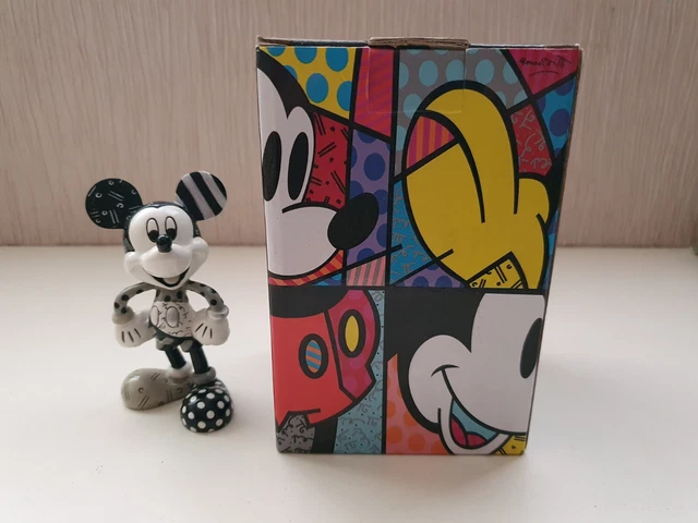 RARE DISNEY BRITTO Mickey Mouse Black & White Figurine 4019373 In ...