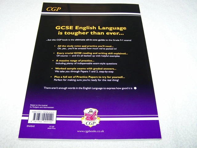 CGP GCSE AQA English Language Revision & Practice Book EUR 4,65 ...