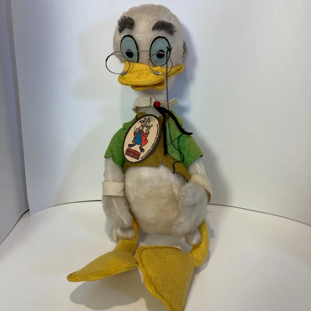 VINTAGE 19& LUDWIG Von Drake Plush Stuffed Duck Toy Walt Disney ...