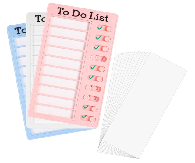 3 PCS TO Do List Chore Chart for Kids Checklist Board Detachable ...