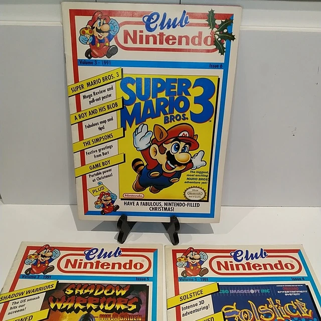 CLUB NINTENDO MAGAZINE Volume 3 1993 Issues 4 5 6 Mario Gameboy ...