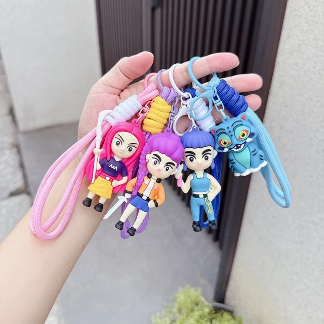 KPOP DEMON HUNTERS Rumi Mira Zoey Derpy Keychain Figures Key Pendant ...