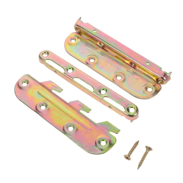 4 SETS BED Hanging Connector Frame Attachment Bracket Hardware Brackets ...