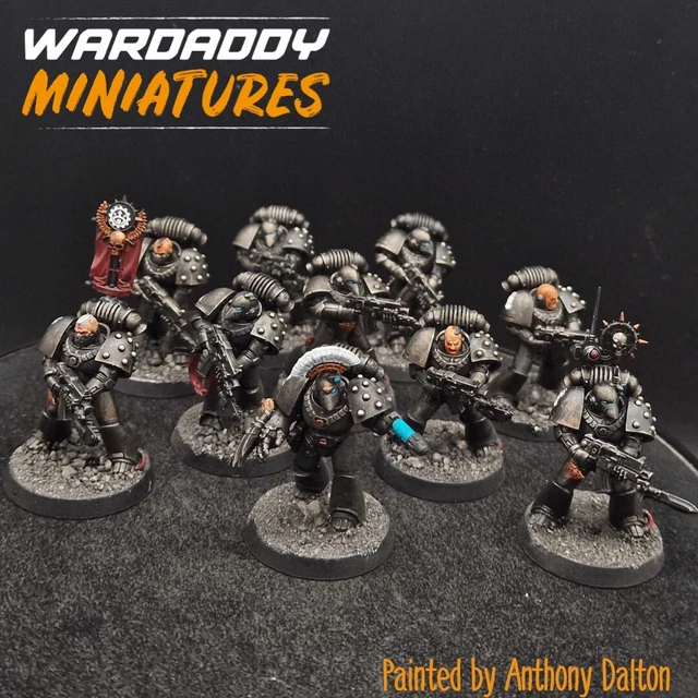 PRO PAINTED WARHAMMER 40k Iron hands mk4 marines ×10 AD3 games workshop ...