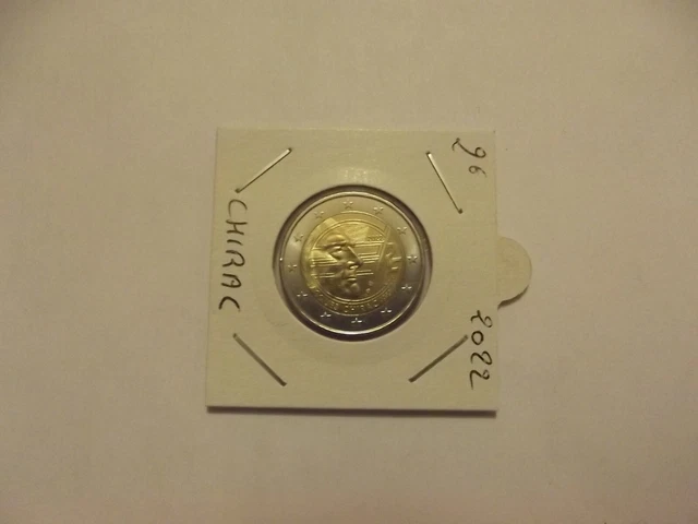 2 EUROS COMMÉMORATIVE circulante 2022 Jacques Chirac bon état EUR 3,00 ...
