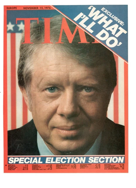 1976 TIME JIMMY Carter Election Et 'Solo Le Cover D'Origine De Encadrer ...