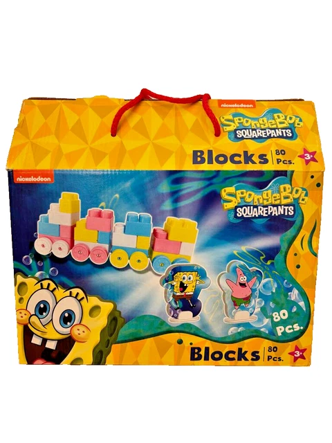 SPONGEBOB SQUAREPANTS CONSTRUCTION Blocks Set 80pcs, Nickelodeon, Gift ...